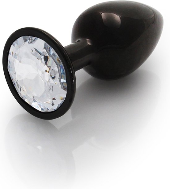 Round Gem Butt Plug - Small - Gunmetal / Diamond | bol.com