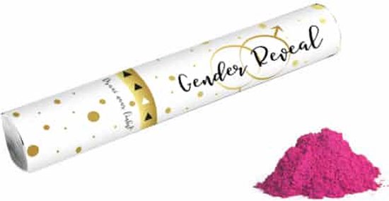 Gender reveal poederkanon - Roze holi poeder voor meisje - DIY ...