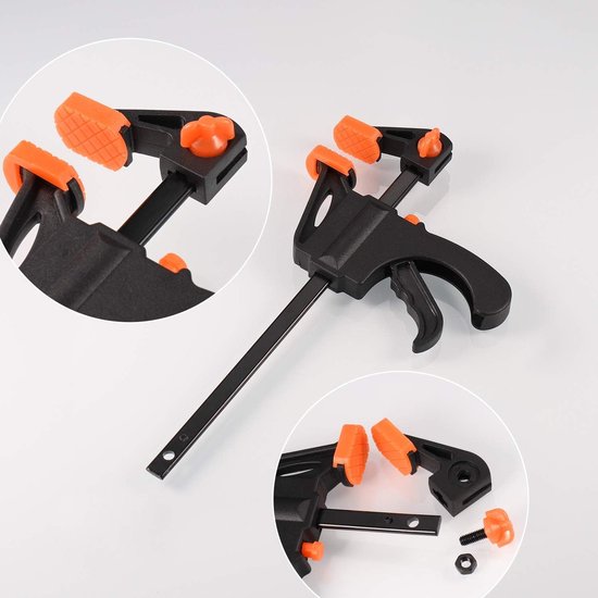6 stuks 10 cm houtbewerkingsklemmen grip klemmen, snelgreep en ...