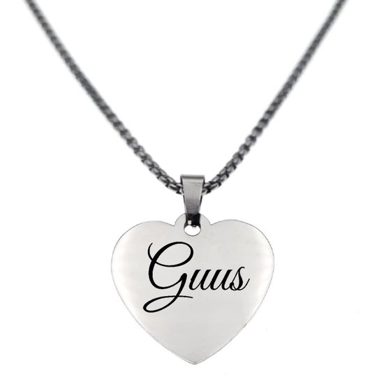 Ketting - Hart - Met Naam - Guus - Zilver | bol