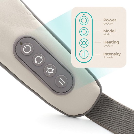 Diep Weefsel Nekmassageapparaat met Warmtefunctie - 3D Shiatsu ...