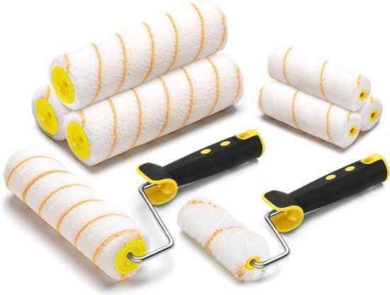 Professionele verfroller set - 8 rollen (18 cm / 11 cm ...