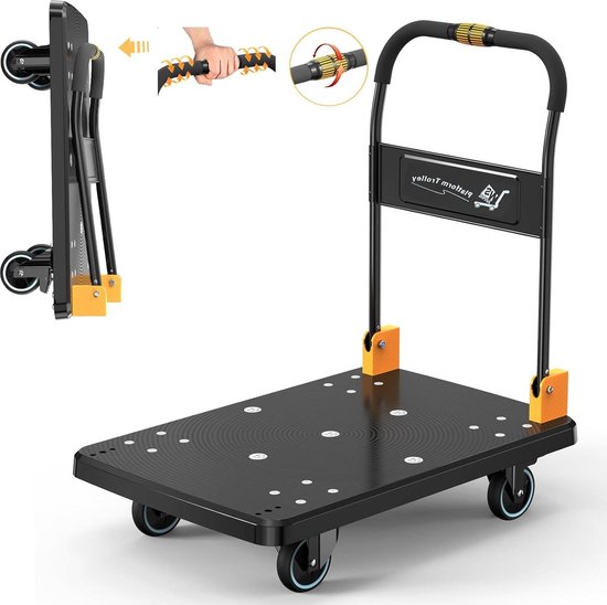Transportwagen steekwagen inklapbaar vouwwagen - 1 hand platformwagen ...