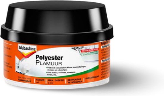 Alabastine Polyester plamuur - Wit - 400 gram | bol