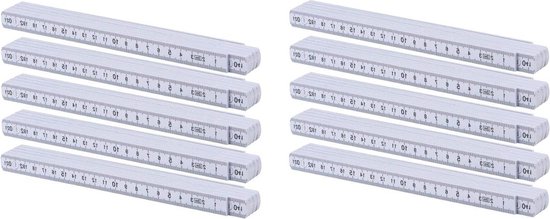 Duimstok schaalverdeling - 2 m van kunststof - meetlinten ...