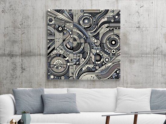 Modern relief schilderij | Innovatief 3D-kunstwerk dat een moderne ...