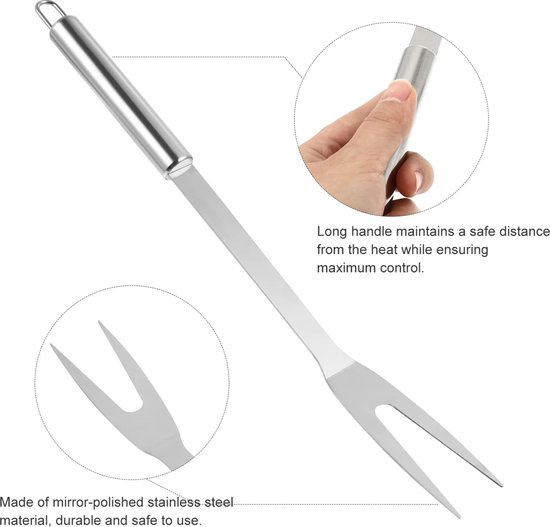 vleesvork, roestvrijstalen kookvork, barbecuevleesvorken ...