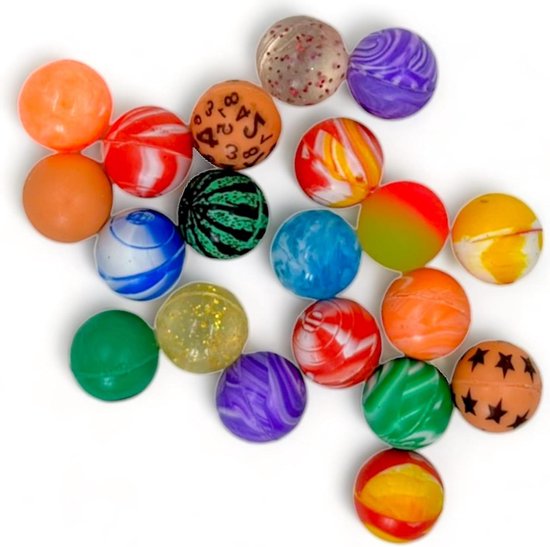 Mini-flummis bouncing ballen - 20 stuks - Kleurrijk - Perfecte ...