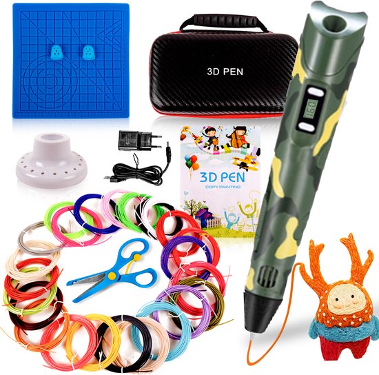 SeRox® 3D pen starterspakket XXL - 140m PLA filament 1.75mm - 3D pen ...