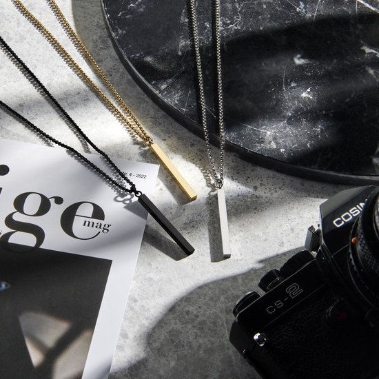 Stalen Ketting voor Heren + Balkje 60 cm | bol