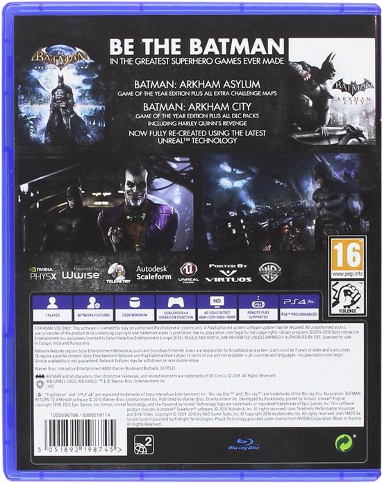 Batman: Terug naar Arkham - Asylum & Arkham City voor PS4 | Games | bol