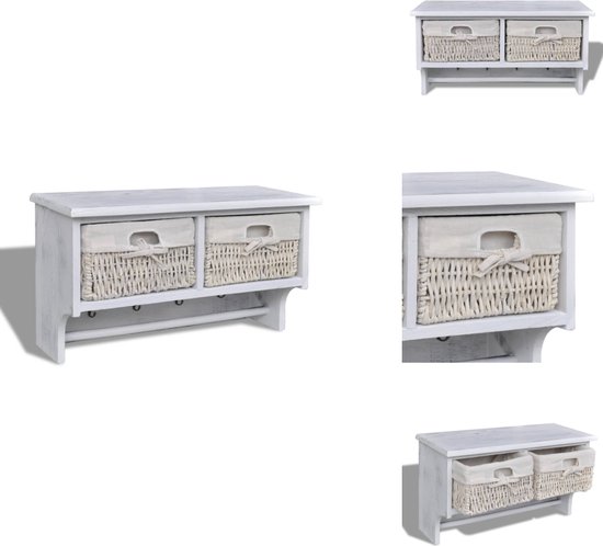 vidaXL Kapstok - Kapstokken - Gangmeubel - Gangmeubelen - Wandschap ...