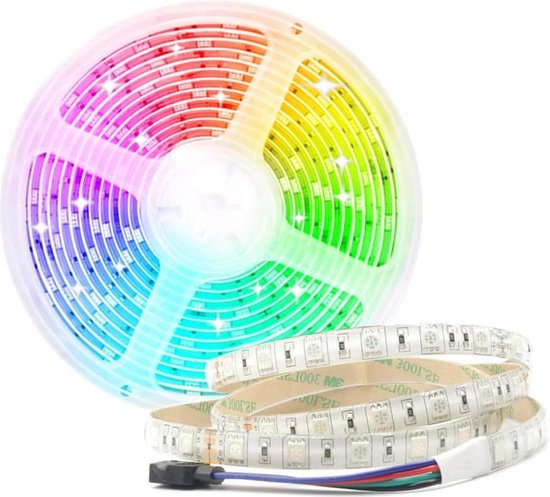 Led Strips 5M RGB SMD 5050 IP65 Waterdicht - 16 Miljoen Kleuren ...