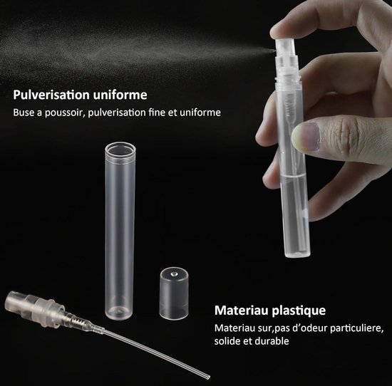 5 ml mini-parfumverstuiver spuitfles - 100 stuks - transparant ...