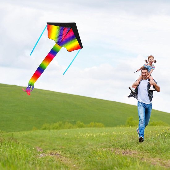 Vlieger Grote delta-vlieger - Kleurrijke beginnersvlieger voor kinderen ...