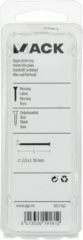 SAM Nagel platte kop 2,0x30mm 20 stuks | bol