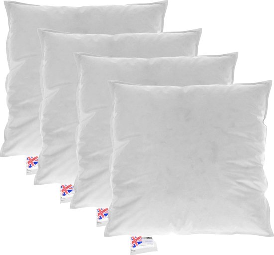 Homescapes Kussenvulling Set van 4 – 40x40 cm – Ganzendons & Veren ...