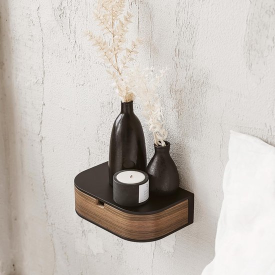 Goodivery ® Stijlvolle Zwevende Wandplank met Lades - Houten Hangende ...