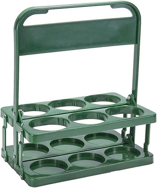Opvouwbaar Flessenrek voor 6 Flessen Plastic - Bierrek met Handvat ...