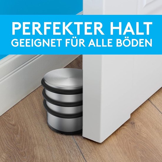 Deurstopper Roestvrijstalen hoog - 1 stuk - extra muurbumper - zware ...