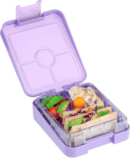 Lunch box with 4 compartments - Variable compartments - For lunch and ...