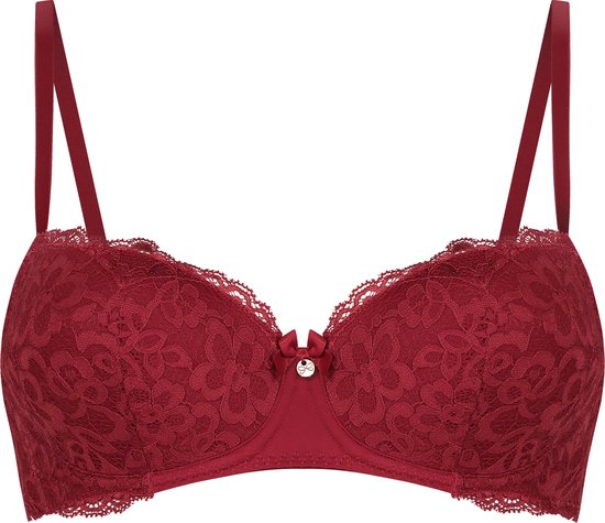 Hunkemöller Dames Lingerie Voorgevormde beugel bh Marine - Rood - maat ...