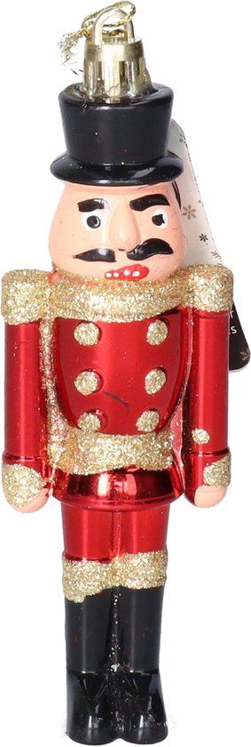 Decoris Kerstboomhanger notenkraker - poppetje/soldaat - rood - 12 cm ...