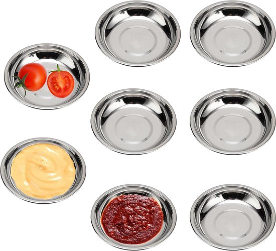 Sauskommen van roestvrij staal - 10 cm - snackschalen - dessertkommen ...