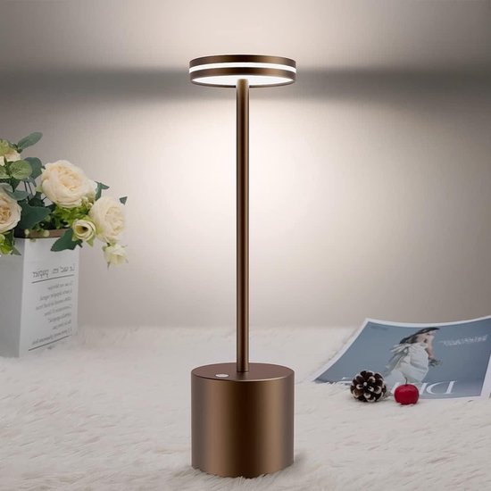 Bureaulamp Dimbare Draadloze LED-tafellampen 5000mAh Oplaadbaar ...