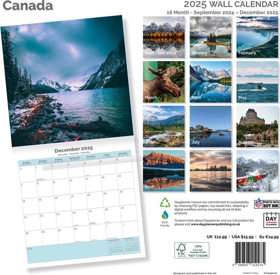 Canada Kalender 2025 | bol