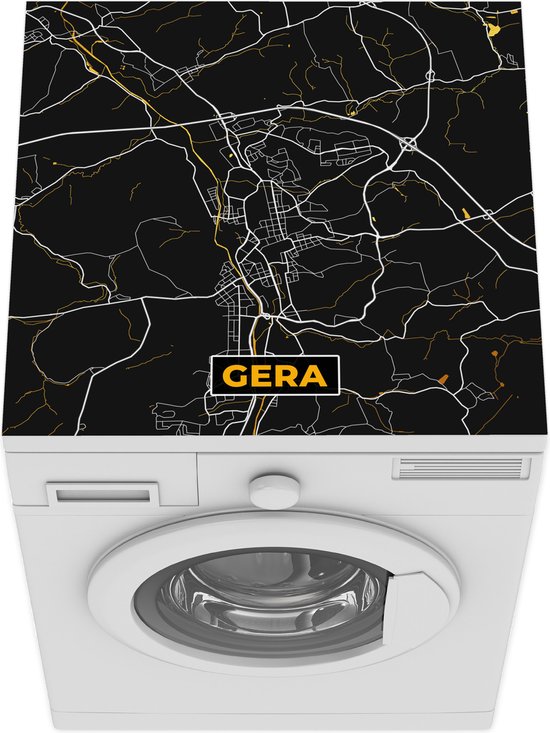 Wasmachine beschermer - Wasmachine mat - Gera - Stadskaart - Goud ...