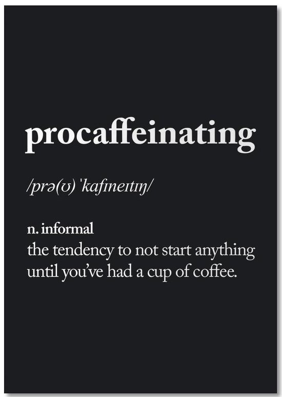 Procaffeinating - Premium notitieboekje | bol.com
