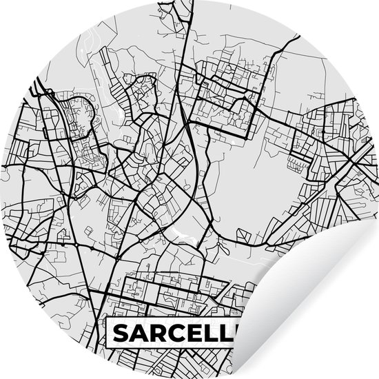 Behangcirkel - Kaart - Stadskaart - Frankrijk - Sarcelles - Plattegrond ...