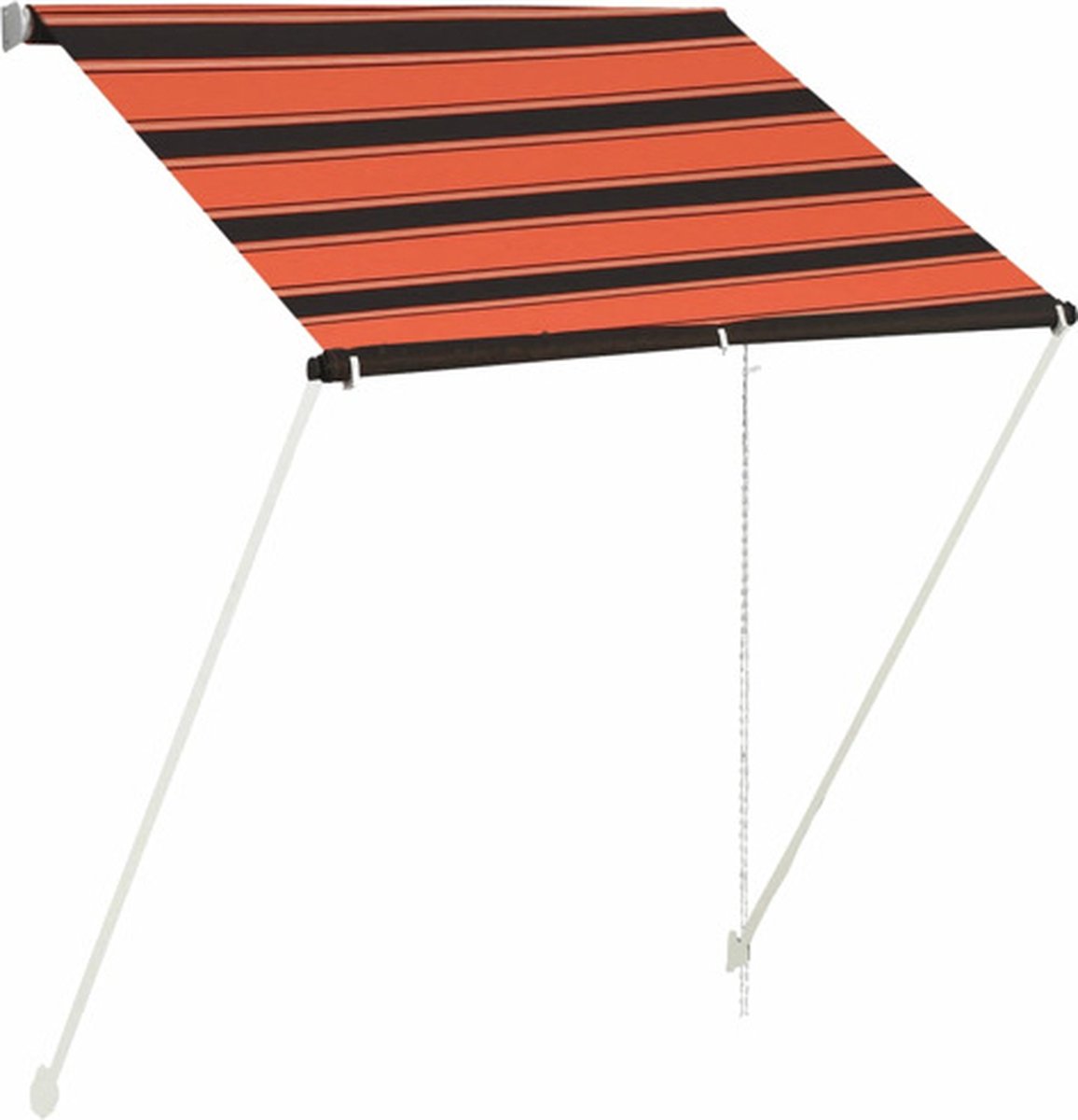 vidaXL Luifel uittrekbaar 150x150 cm oranje en bruin | bol.com