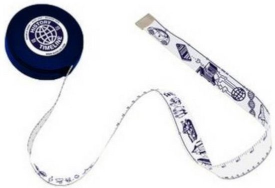 meetlint History zelfklevend 3 meter blauw/wit | bol.com