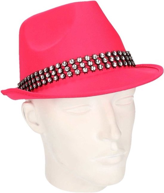 Roze hoed met zilveren steentjes | bol.com