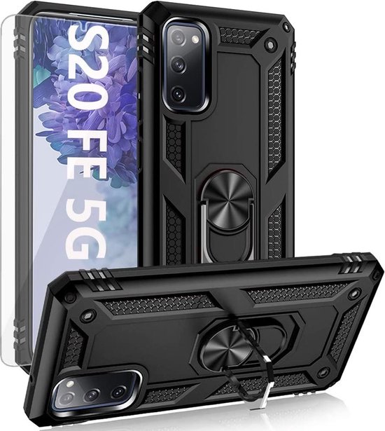 Hoesje Geschikt Voor Samsung Galaxy S20 FE 2022 Hoesje Armor case Ring houder / vinger... | bol