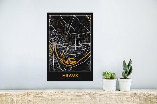 Affiche Plan – Carte – Plan de ville – France – Meaux - 20x30 cm | bol.com