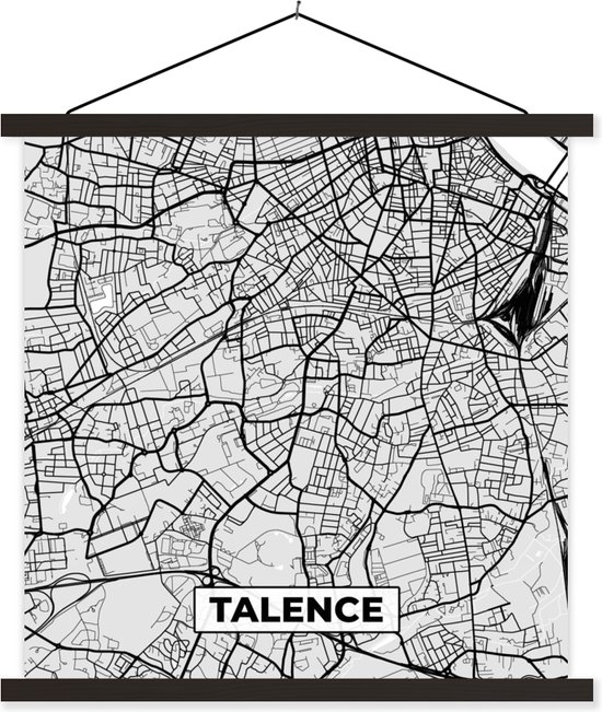 Posterhanger incl. Poster - Schoolplaat - Kaart - Stadskaart - Talence ...