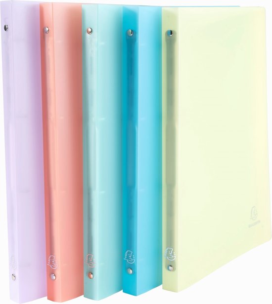 20 x Ringmap 4 ringen 15mm polypropyleen Chromaline Pastel - A4 ...