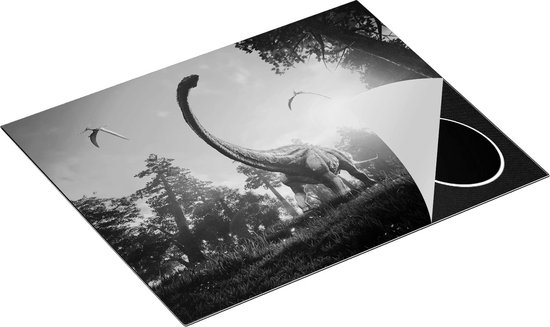 Chefcare Inductie Beschermer Diplodocus Dinosauriër in het Bos - Zwart ...