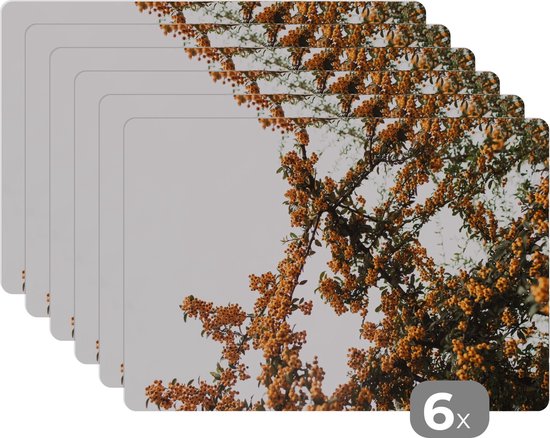 Placemats - Boom - Takken - Geel - Natuur - Onderleggers - 45x30 cm ...