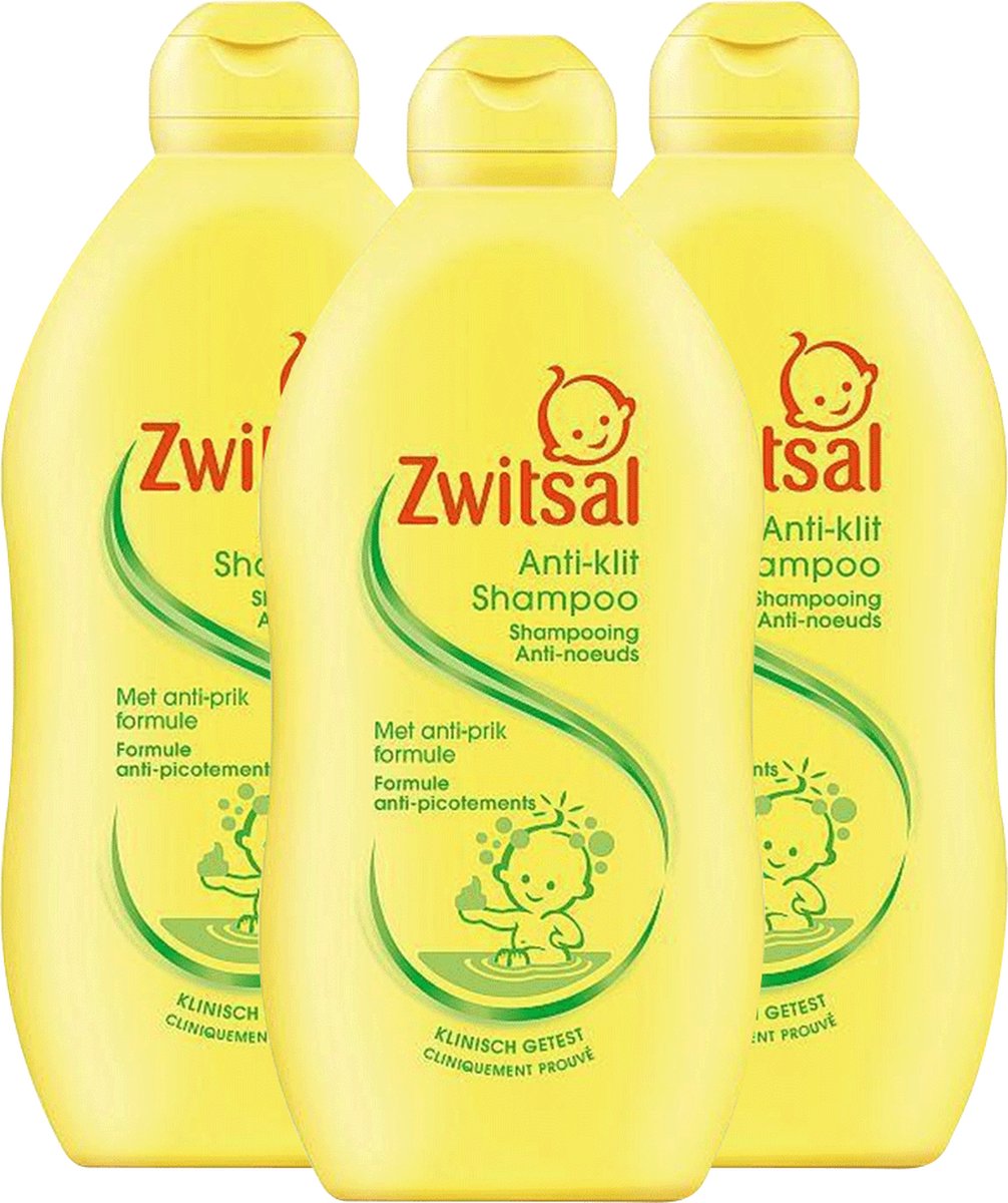 Zwitsal - Anti Klit Shampoo - 3 x 200ml - Voordeelpack | bol.com