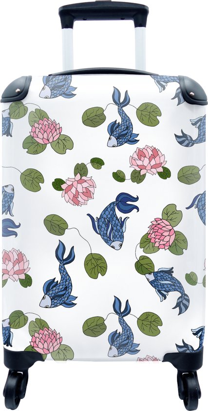 MuchoWow® Koffer - Design - Koi - Lotus - Past binnen 55x40x20 cm en ...