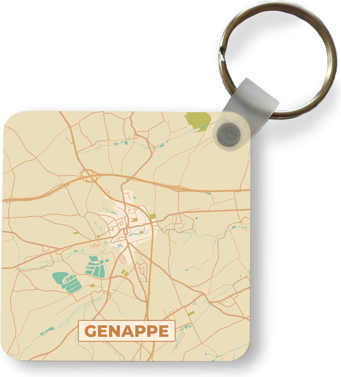 Sleutelhanger - Uitdeelcadeautjes - Kaart - Stadskaart - Retro ...