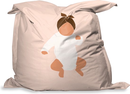 PillowMonkey zitzak - Baby - Pastel - Kind - Zoon - Dochter - 135x135 ...