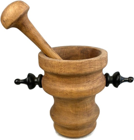 Handgemaakt houten vijzel / Houten figuur / Indonesisch beeld | bol
