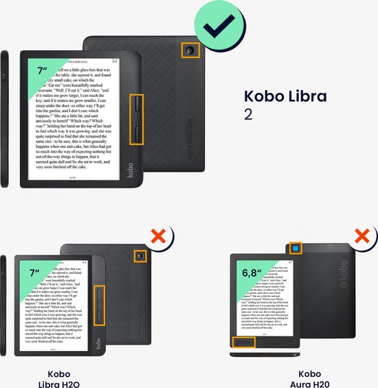 kwmobile e-reader hoesje geschikt voor Kobo Libra 2 hoes - Ereader flip ...