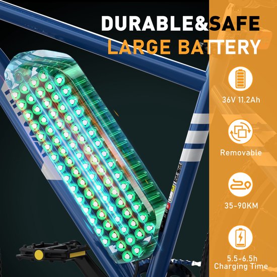 Hitway BK15 Elektrische Fiets | E-bike met Afneembare Accu | 26 Inch ...