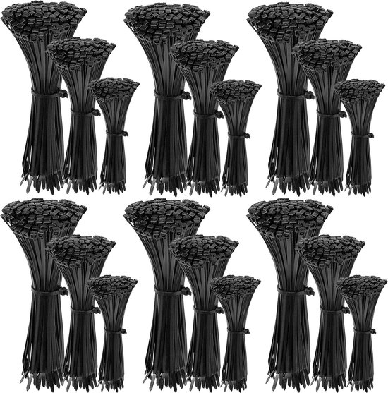 Polyamide kabelbinders, Tie Rips, zwarte kabelbinders set 2,5 mm / 1800 stuks | bol
